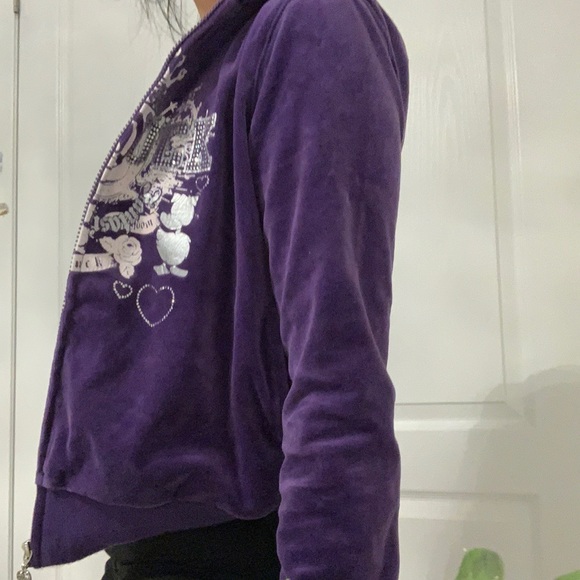 Tops | Purple Vintage Yk2 Cropped Zip Up Hoodie | Poshmark